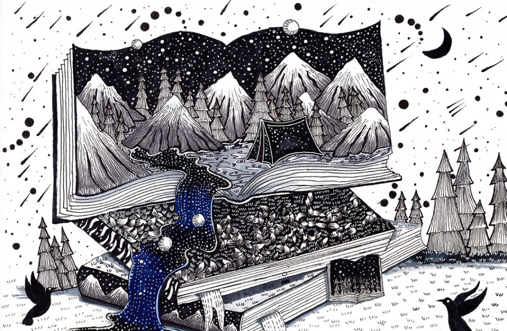 插画_探索神秘的宇宙森林_Lucas Wu_国际青少年美术家_少美联赛_全球书画名家官网_道子羲之